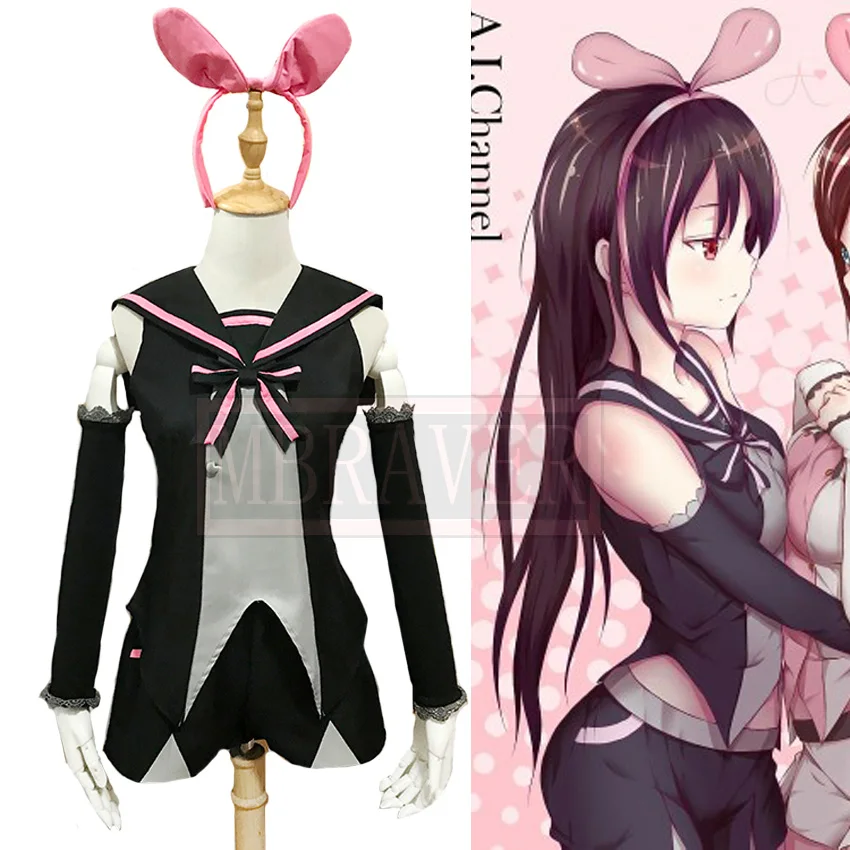Vtuber Anime Youtuber Kizuna AI Cosplay Costume AI Channel New Outfit ...