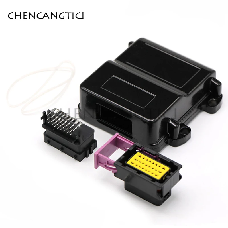24-Pin-Way-Automotive-ECU-Aluminum-PCB-Box-Enclosure-With-Mating-Male ...