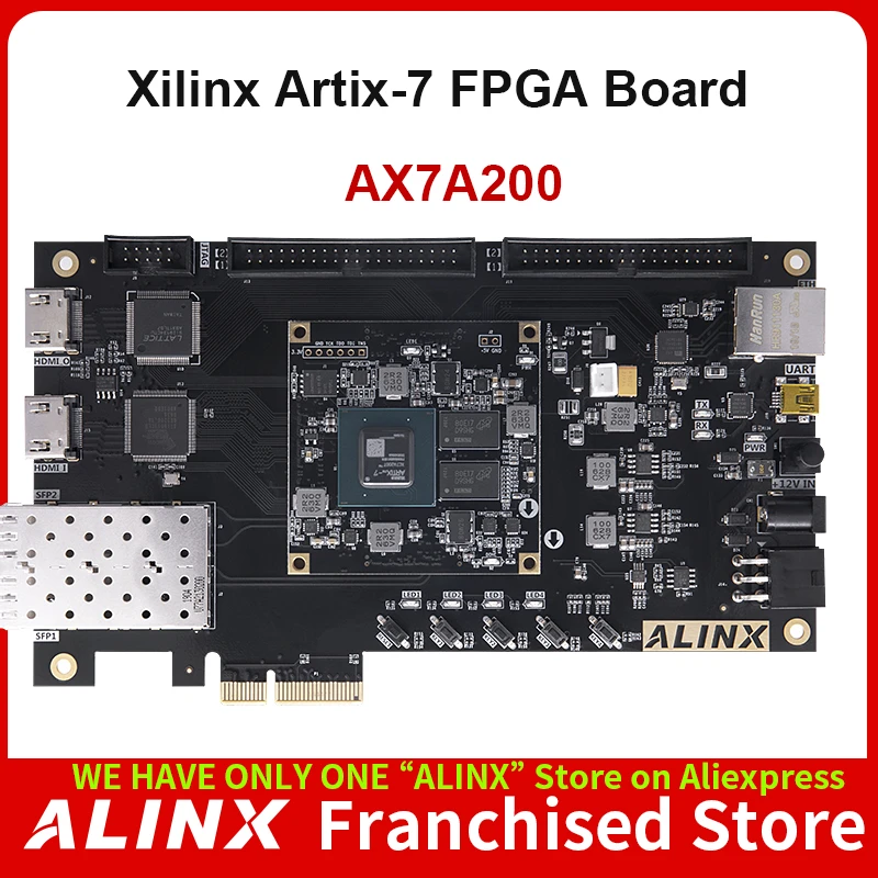ALINX XILINX FPGA 개발 보드, A7 SoMs, XC7A 200T SFP PCIe, AX7A200, Artix 7 XC7A200T|데모 보드| - AliExpress