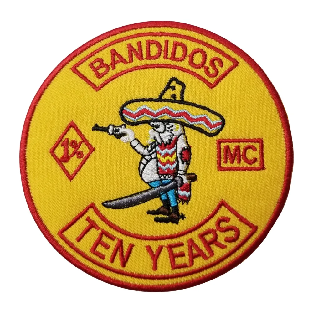 Small-MC-Bandidos-Embroidered-Biker-Iron-on-Patches-Sewing-DIY-Badges ...