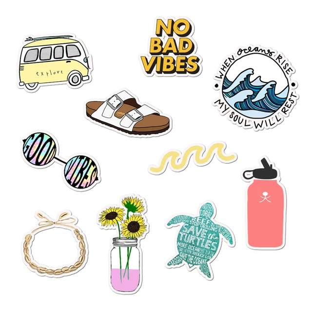 11/13/35pcs 100% Vinyl Cute Nature VSCO Girl Stickers for Water Bottles ...