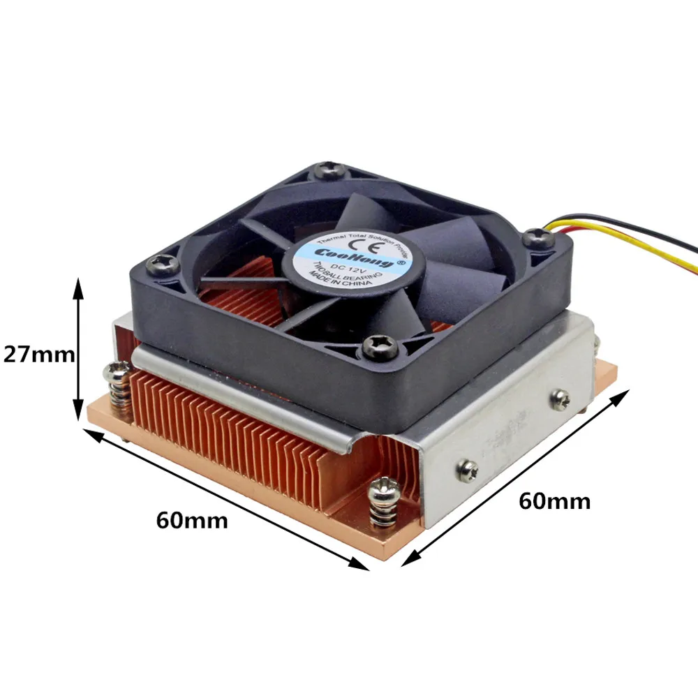 1U-Server-CPU-Cooler-Copper-heatsink-cooling-fan-for-Intel-Socket-G ...