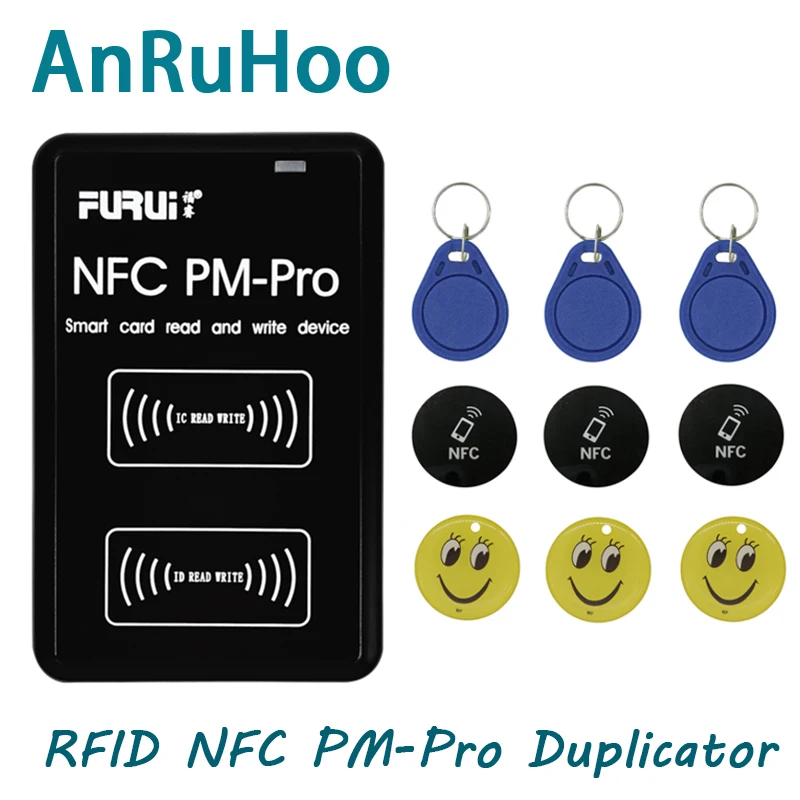 New Nfc Pro Rfid Smart Chip Copier Ic/id Key Reader 125khz T5577 Badge ...