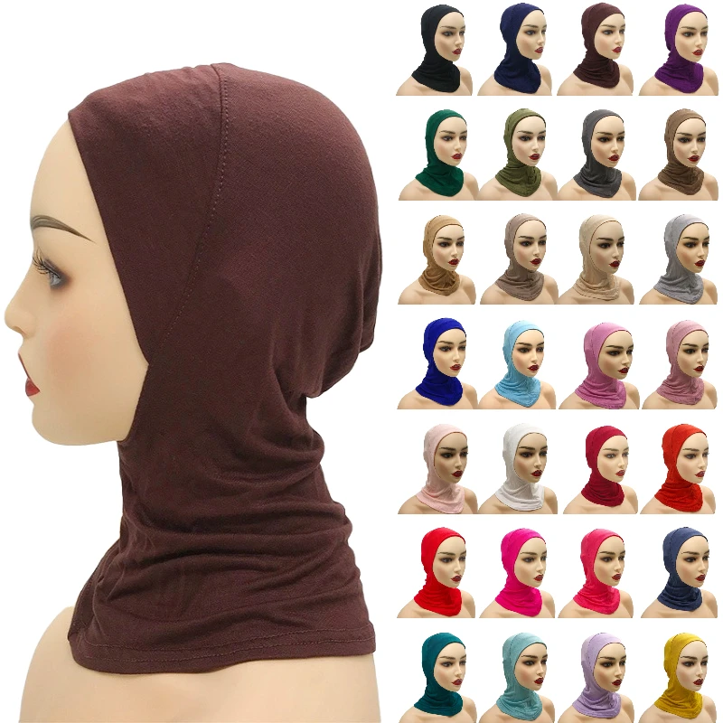 Women Inner Hijab Muslim Ninja Cap Stretch Elastic Undesrcarf Soft ...
