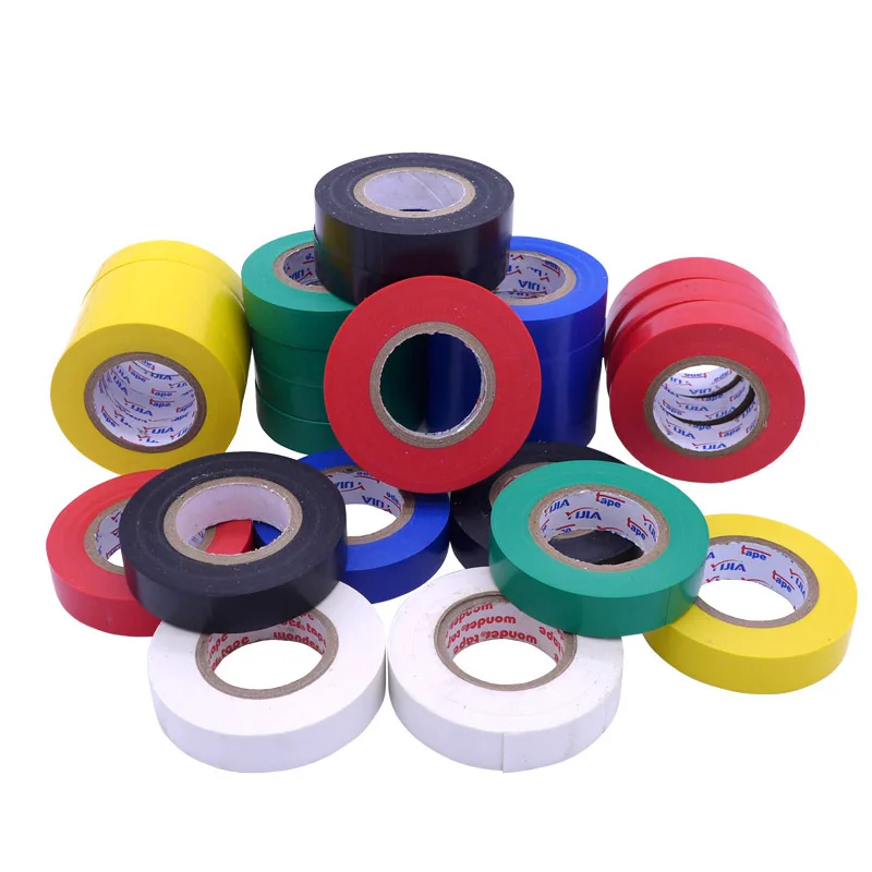 1-Roll-Black-Red-Blue-Green-White-PVC-Electrical-Tapes-Flame-Retardent ...
