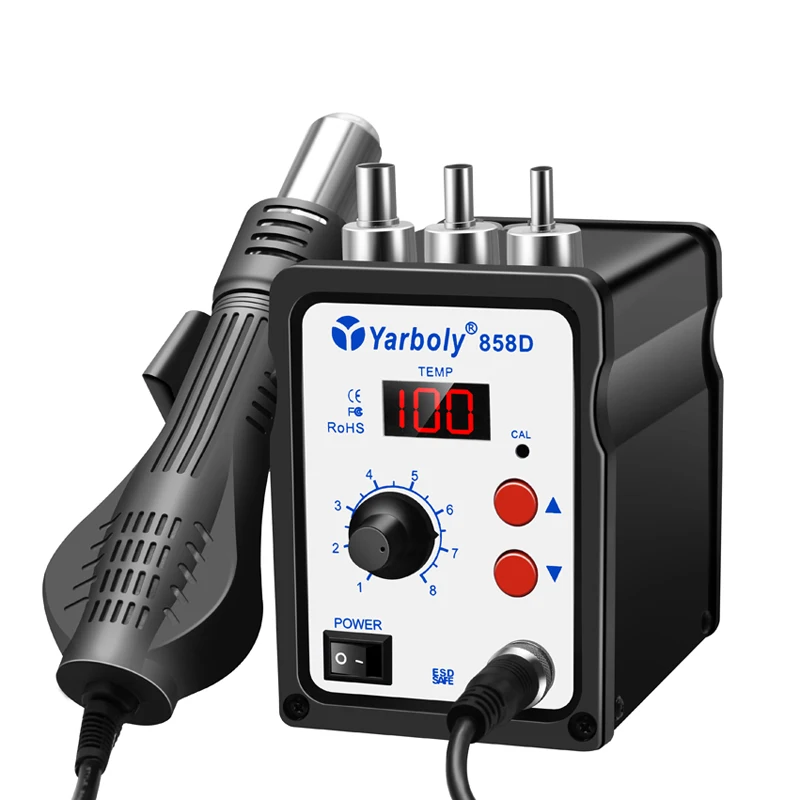 858D Hot Air Soldering Station 220V 450W LED Digital Solder Heat Gun ...