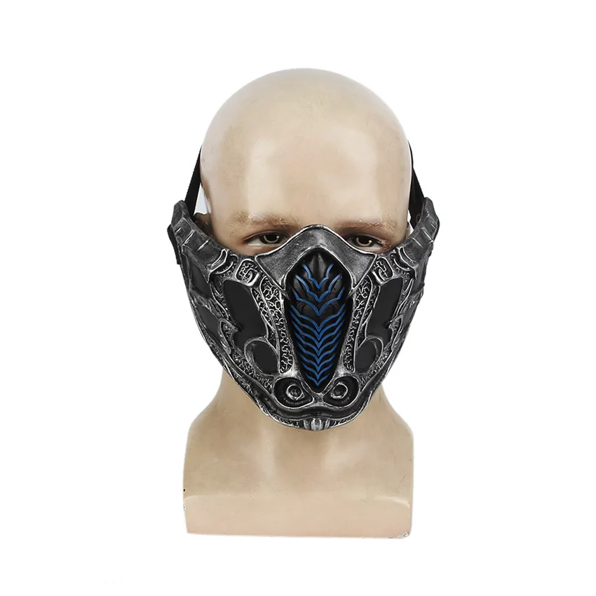 Mortal Kombat Scorpion Latex Half Face Cosplay Mask For Men ...