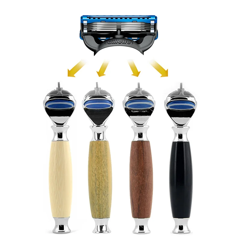 Manual Razor Handles for Men Wooden Razor Shaver Holder for Fusion ...