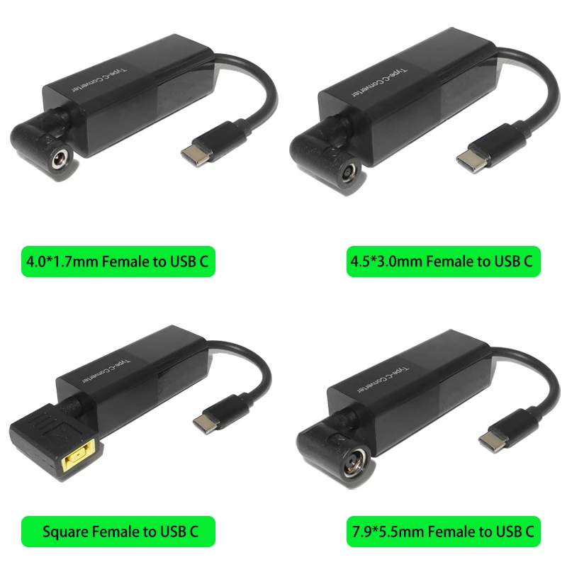 65w Usb C Converter Usb Type C Male Plug Connector To 5.5*2.1 4.0*1.7 7 ...
