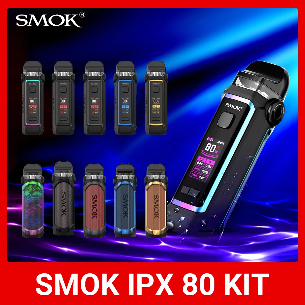 SMOK Vape IPX80 Kit Electronic Cigarette Box Mod 3000mah Battery 5ml ...