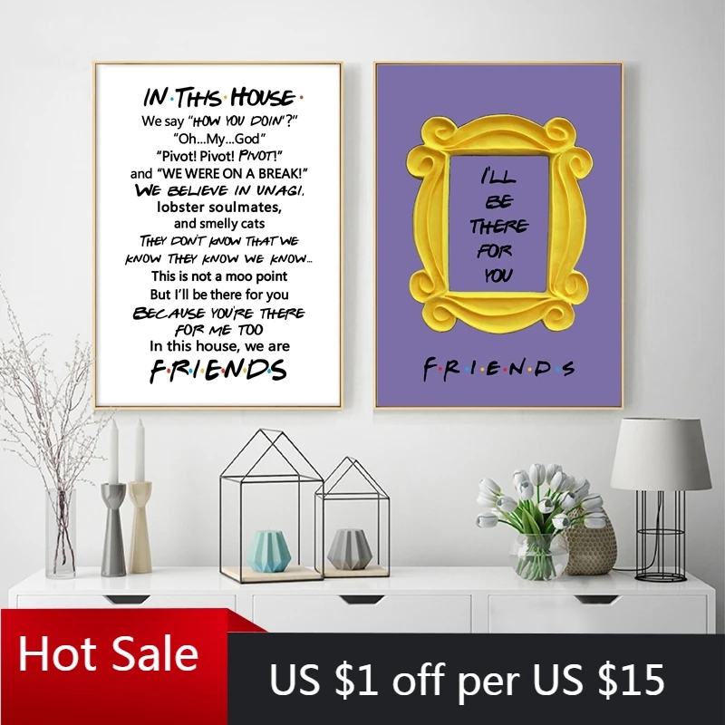Home & Living Friends TV Wall Decor Friends TV Show Wall Sign Photo ...