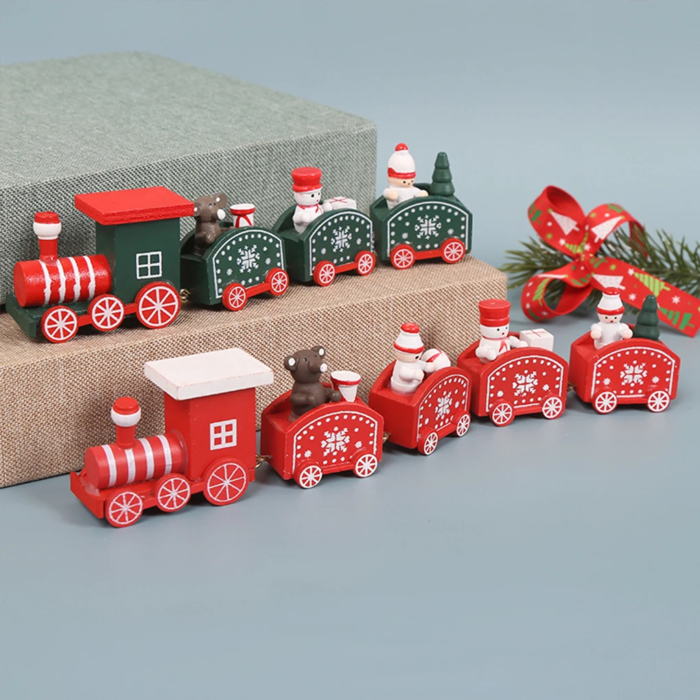 Christmas-Wooden-Train-Farmhouse-Rustic-Kids-Gift-Decorations-Vintage ...
