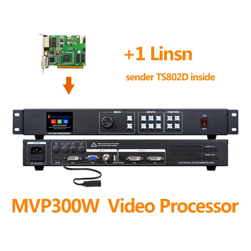 와이파이 비디오 프로세서, USB LED 디스플레이 컨트롤러, Linsn TS802D 전송 카드 포함, MVP300W|스테이지 오디오| - AliExpress