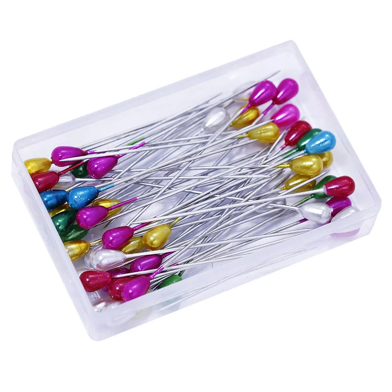 50PCS-Colorful-Round-Pearls-Pins-DIY-Fixed-Needles-White-Positioning ...