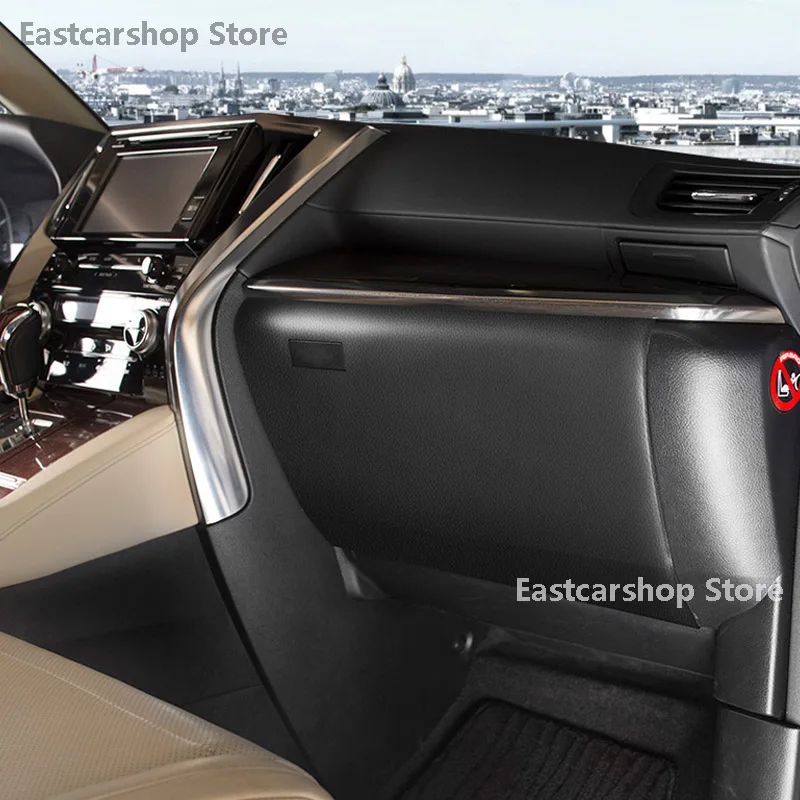 도요타 알파드 AH30 벨파이어 30 시리즈 2020 2019 2018 자동차 가죽 조수석 킥 방지 장갑 상자 장식 패드 ...