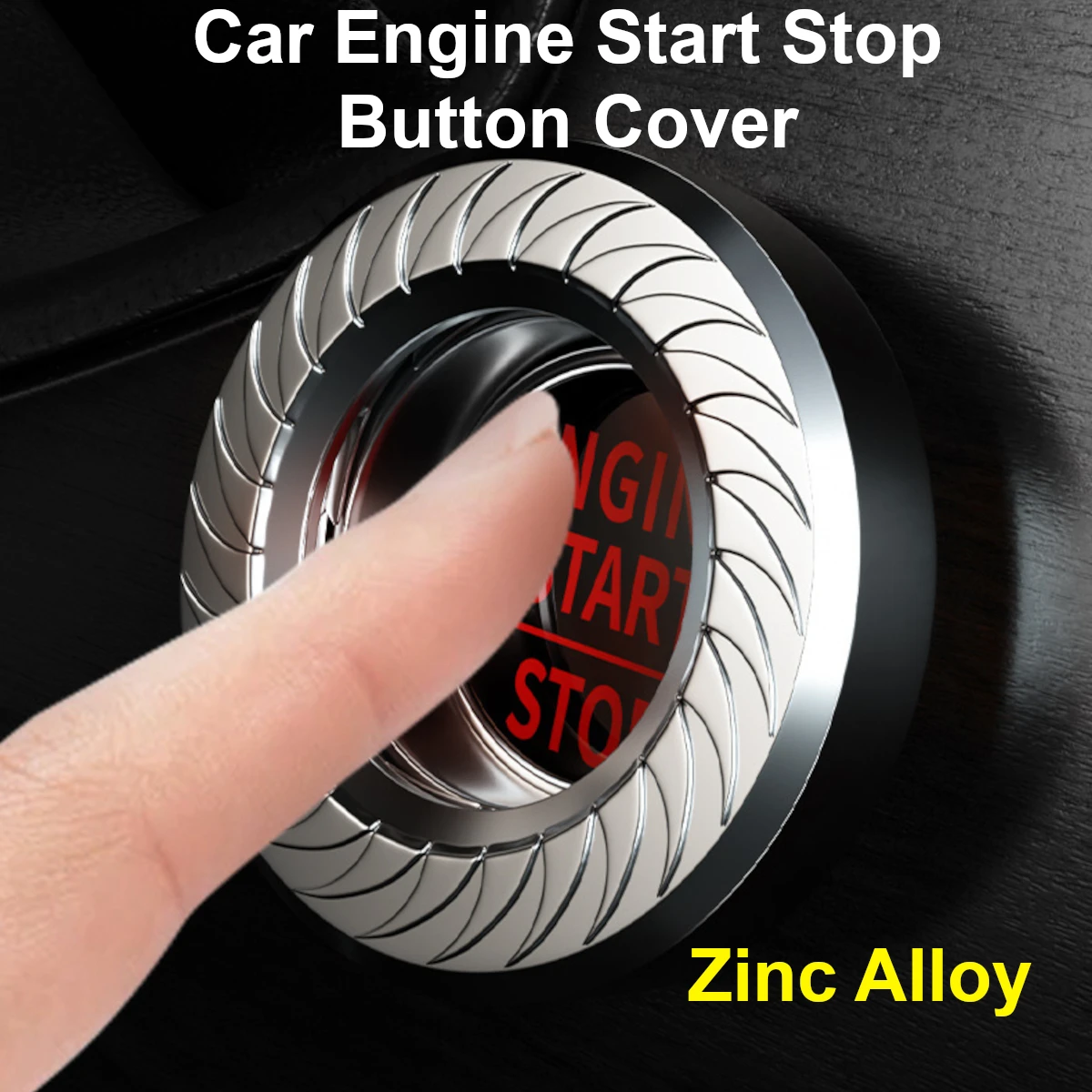 Car Engine Start Stop Button Cover Auto Ignition Switch Rotatable ...