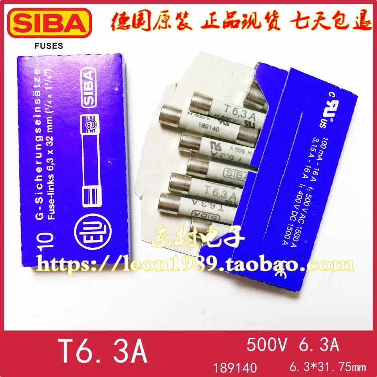 Fuse 7006565.6.3A 189140 fuse 6.3*32mm T6.3A 500V 10PCS -1lot