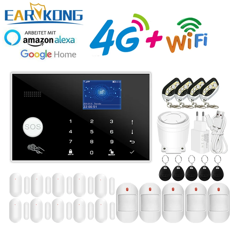 Security Alarms Home Wifi Kit 4g | Alarm Systems Security Home 4g ...