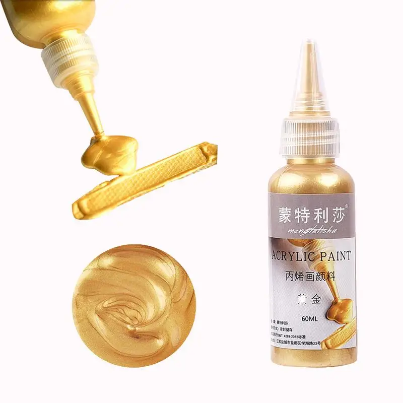 60ml-Acrylic-Paint-Metallic-Resin-Pigments-Gold-Silver-Copper-For-Epoxy ...