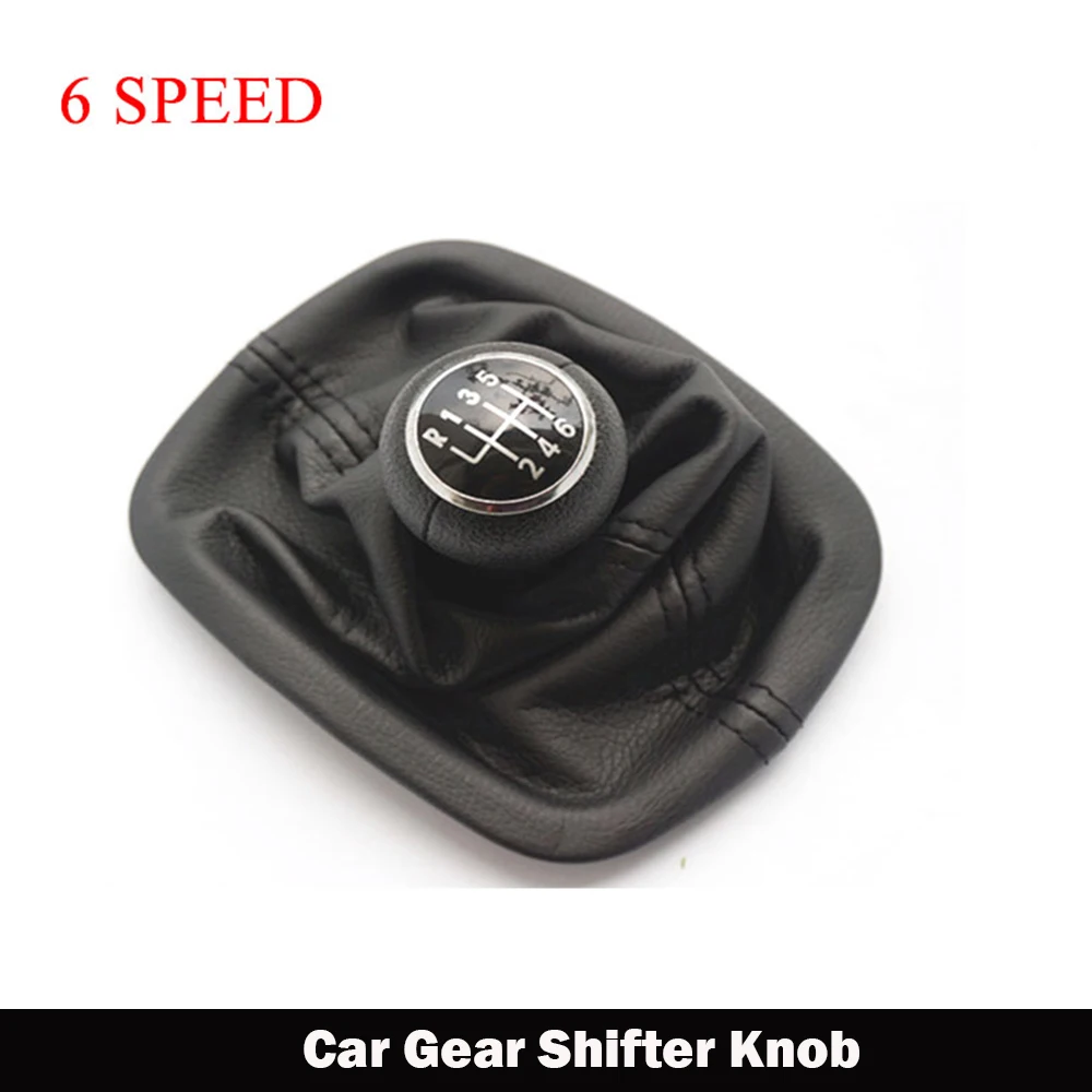 6-Speed-Car-Gear-Shifter-Knob-With-Leather-Boot-3b0711113ak-Fat-For-Vw ...