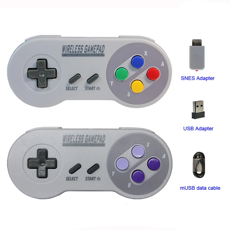 Mando inalámbrico para SNES 2,4 GHZ, Joystick para Super Nintendo MINI ...