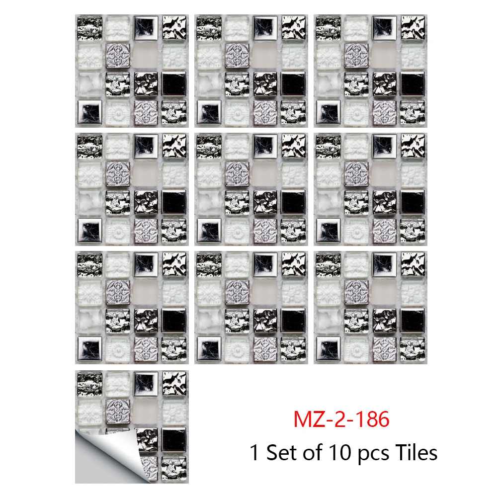 Ceramic Mosaic Tile Stickers, 10 Pieces per Lot - ARCGO