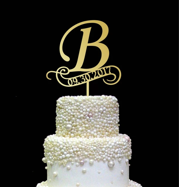 Monogram Wedding Cake Toppers C