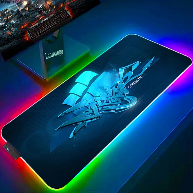 Corsair Large RGB LED Pc Accessories Desk Mat Gaming Computer Table ...