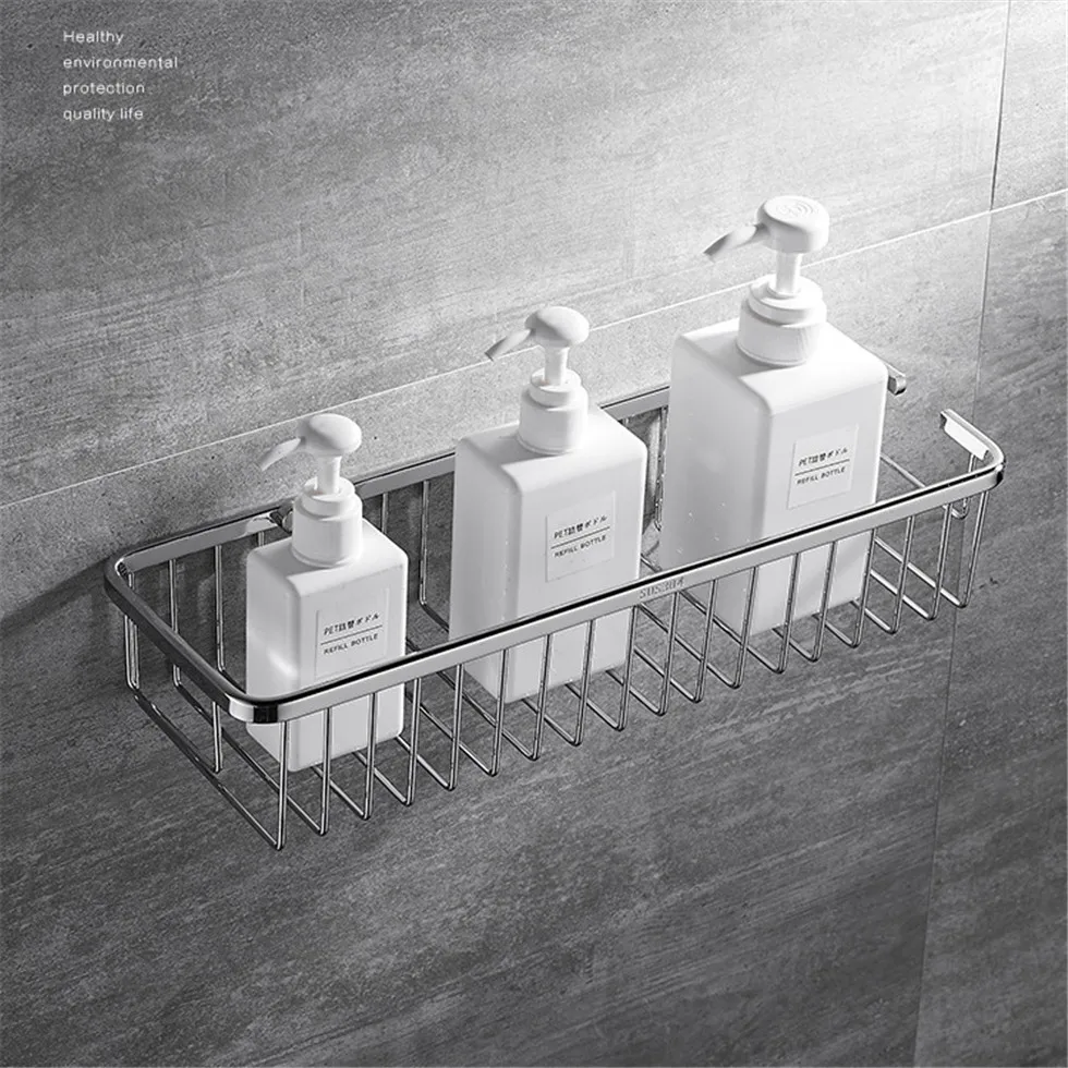 Wall-Mounted-Bathroom-Basket-304-Stainless-Steel-Shower-Caddy-Storage ...