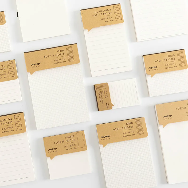 60 sheets Paper Memo Pad Note Pads Line/Grid Words Leave Message Cards ...