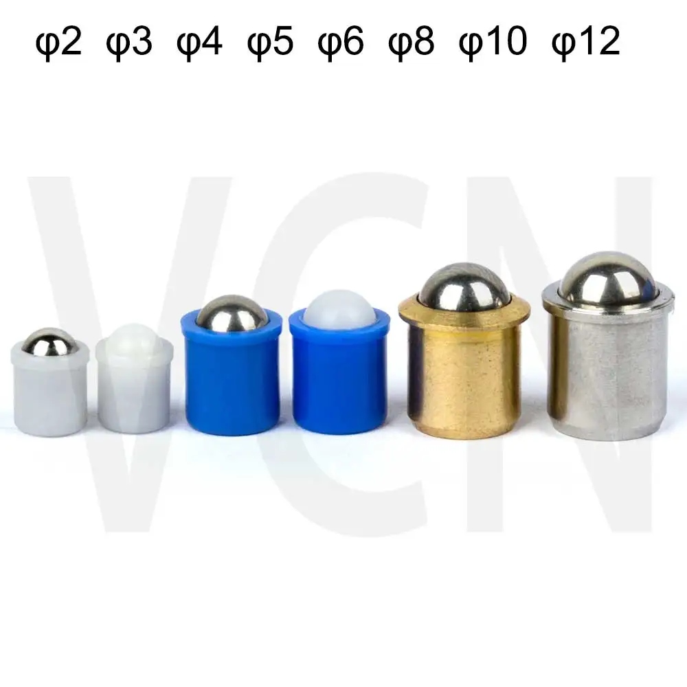 VCN410 ball plunger Spring Plungers smooth model with collar and ball ...