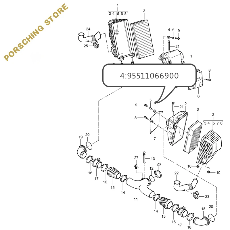 Jacket for Porsche OEM:95511066900|Body Kits| - AliExpress