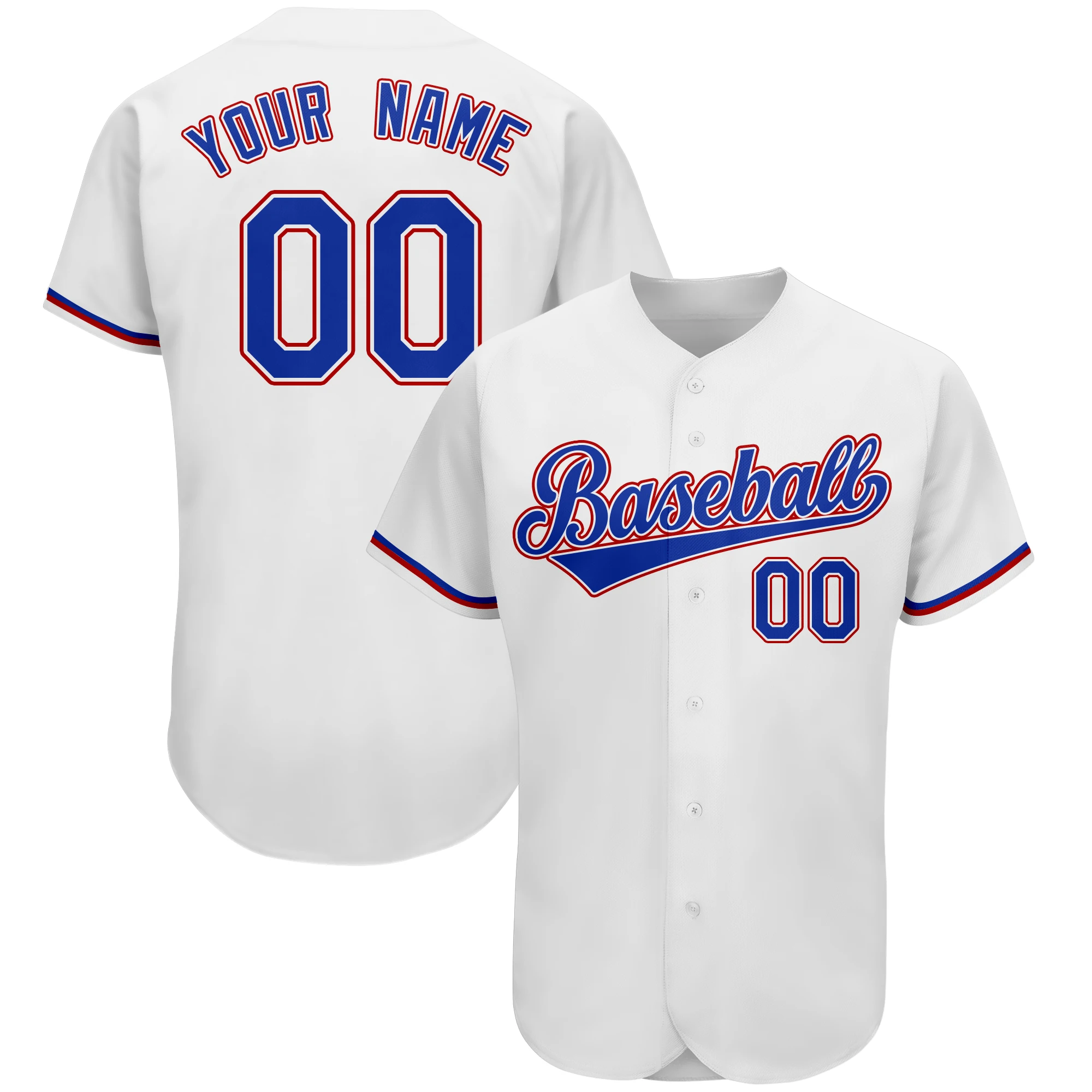 Royal Blue Baseball Jersey Design