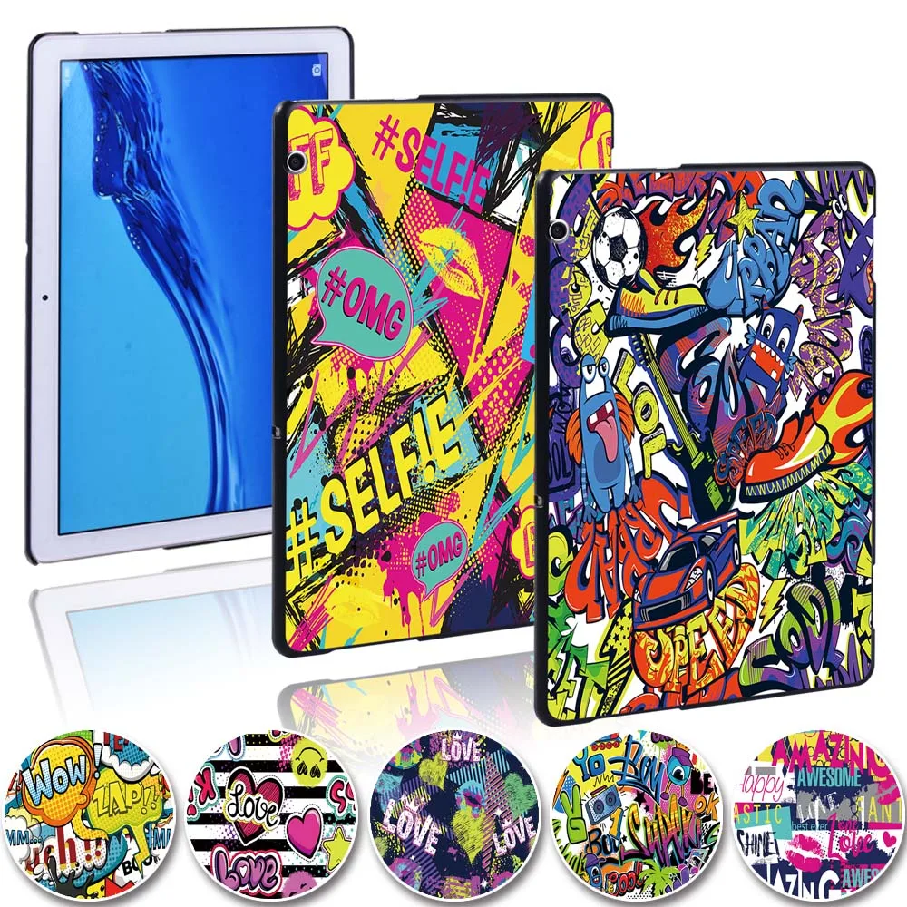 Graffiti Art Slim Tablet Hard Shell Cover Case For Huawei MediaPad T5 ...