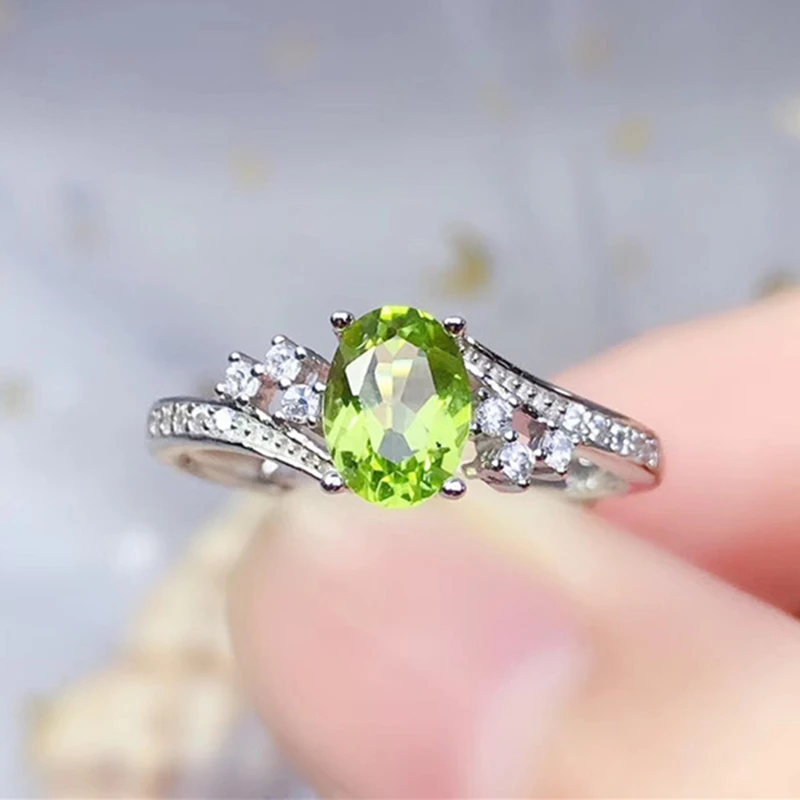 LeeChee-natural-peridot-ring-real-925-solid-sterling-silver-fine ...