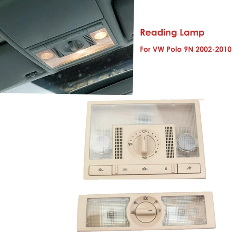 2Pcs Car Front Rear Dome Light Lamp Reading Light For Polo 9N 2002 2010 ...