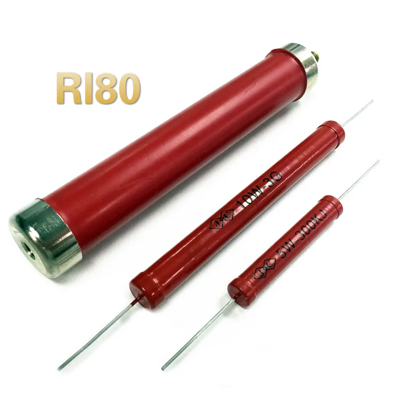 1PCS Red glaze high voltage resistor 10W 1G 2G 3G 5G 10G 20G 30G 50G ...