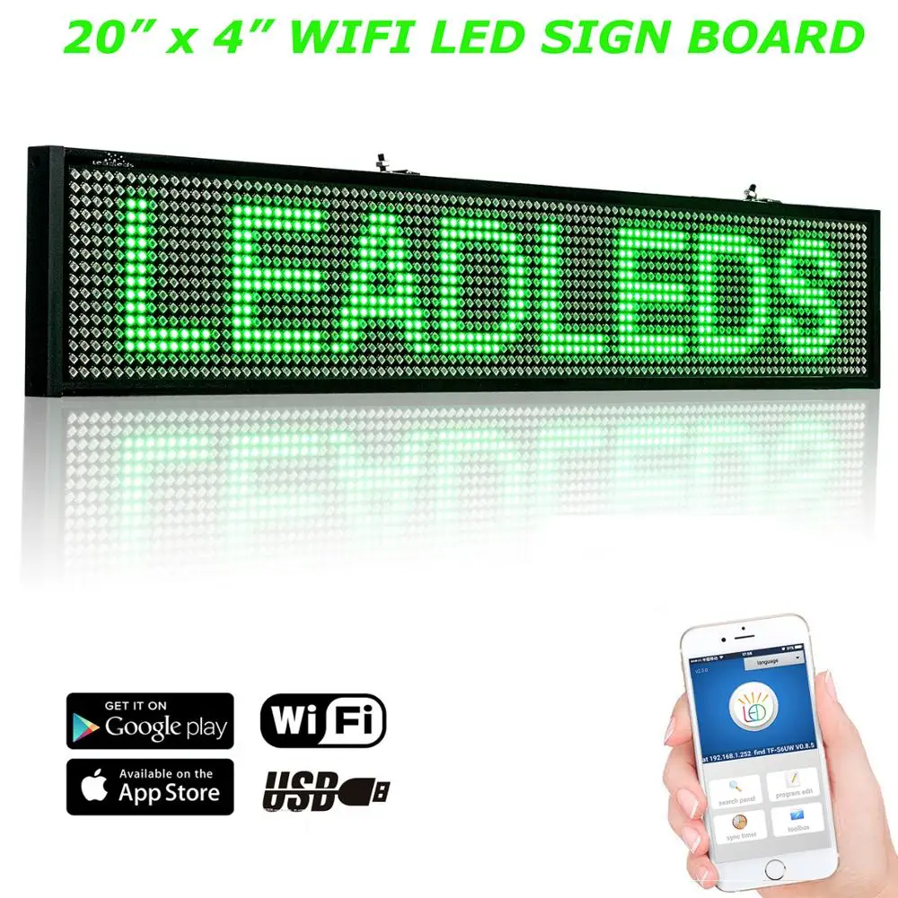 20inch P5 Wi fi Scrolling Led Sign Led Display Board Indoor Programmable Scrolling Text Message 20inch-p5-wi-fi-scrolling-led-sign-led-display-board-indoor-programmable-scrolling-text-message