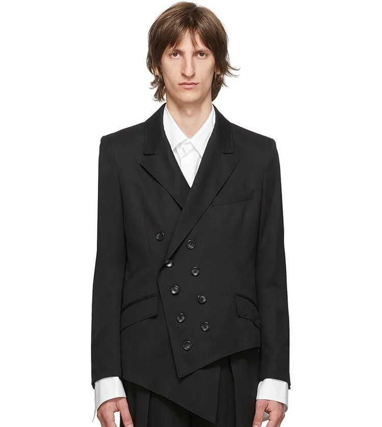Men's suit, irregular, asymmetrical, dark, deconstructed suit|Blazers ...