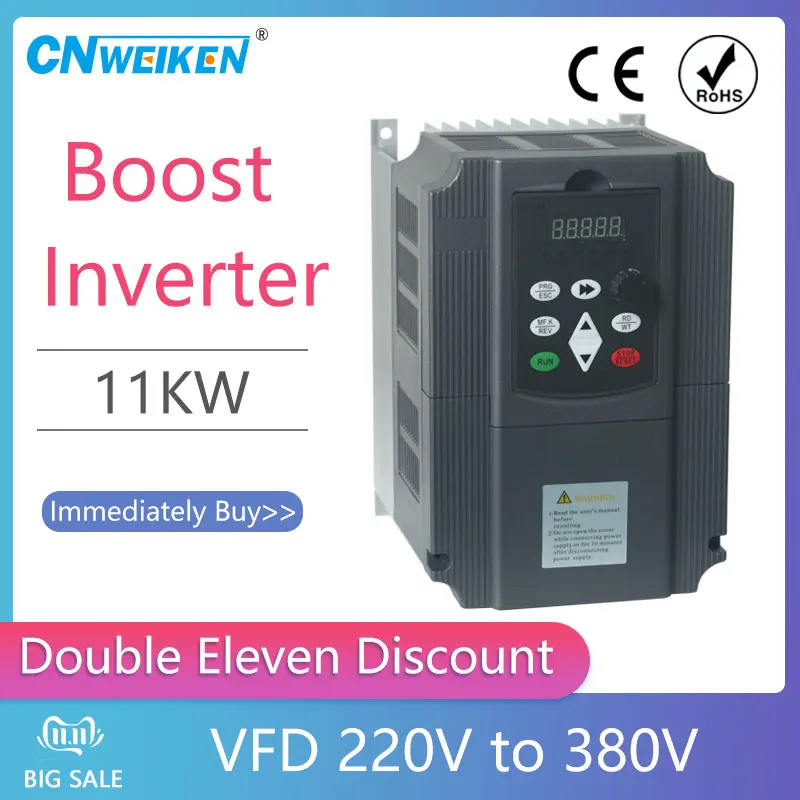 Step Up Boost Converter Inverter 220v To 380v 11kw 3 Phase Power ...