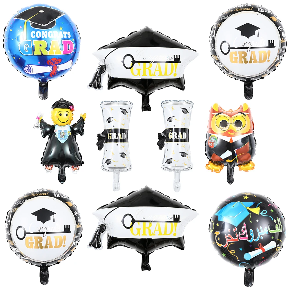 10pcs congrats grad foil balloons Graduation Ceremony Party Decorations ...
