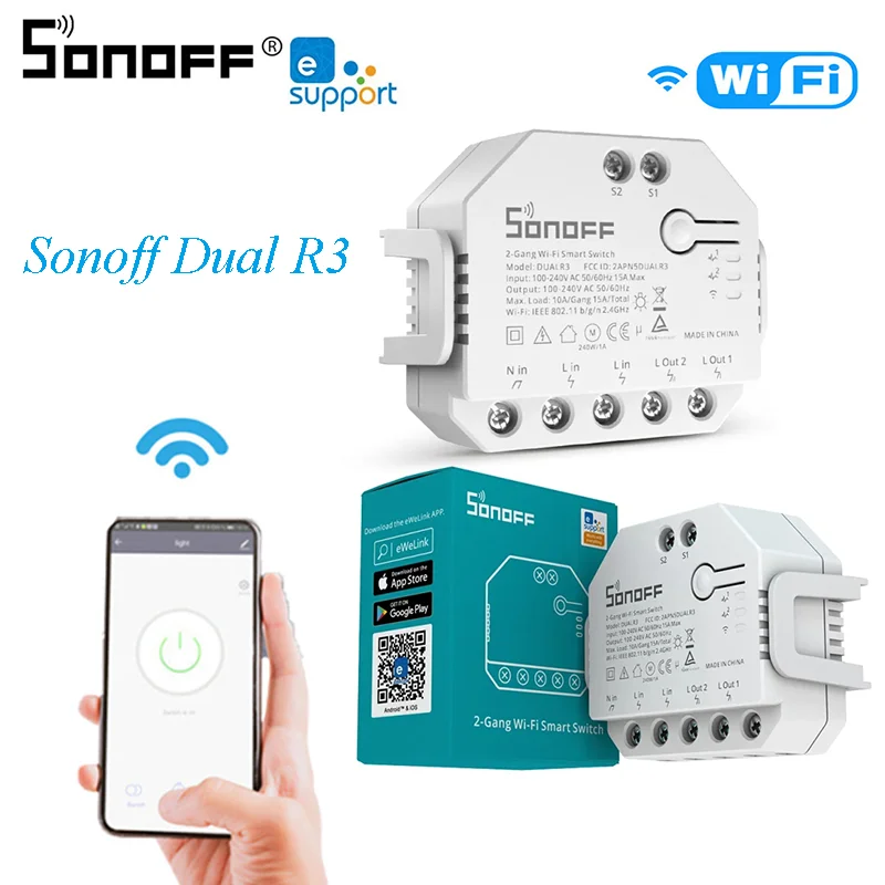 Sonoff Dual R3: interruttore WiFi a due canali