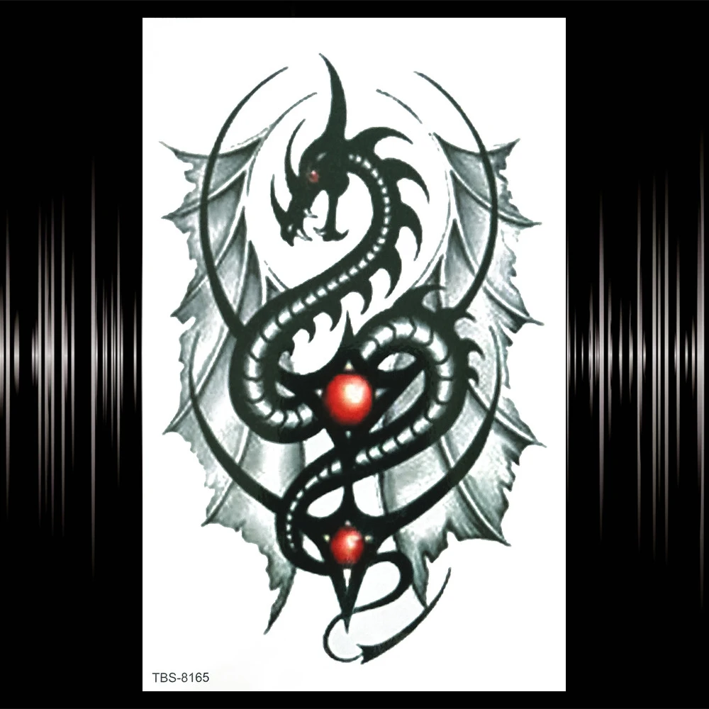 Tribal Fire Dragon Tattoo