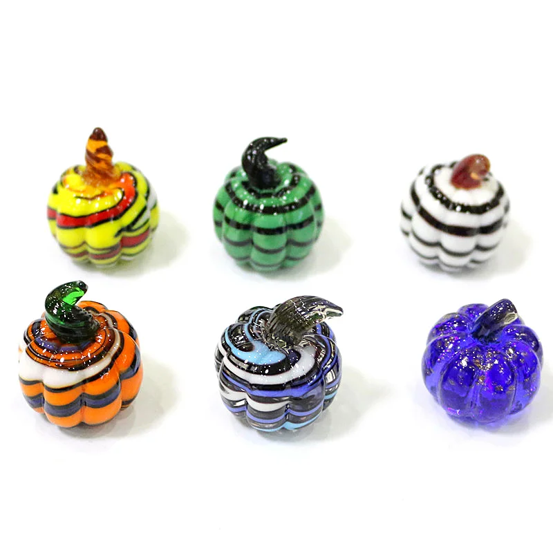 Custom-Murano-Glass-Pumpkin-Miniature-Figurine-Craft-Ornaments-Colorful ...