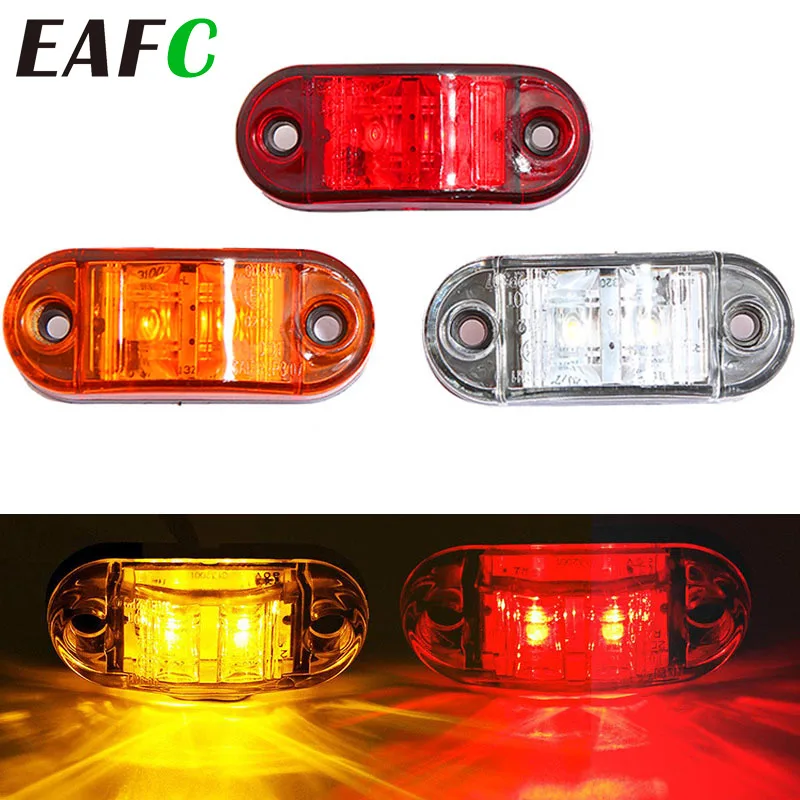 2 adet Led yan sinyal lambası römork kamyonlar için karavan yan ...