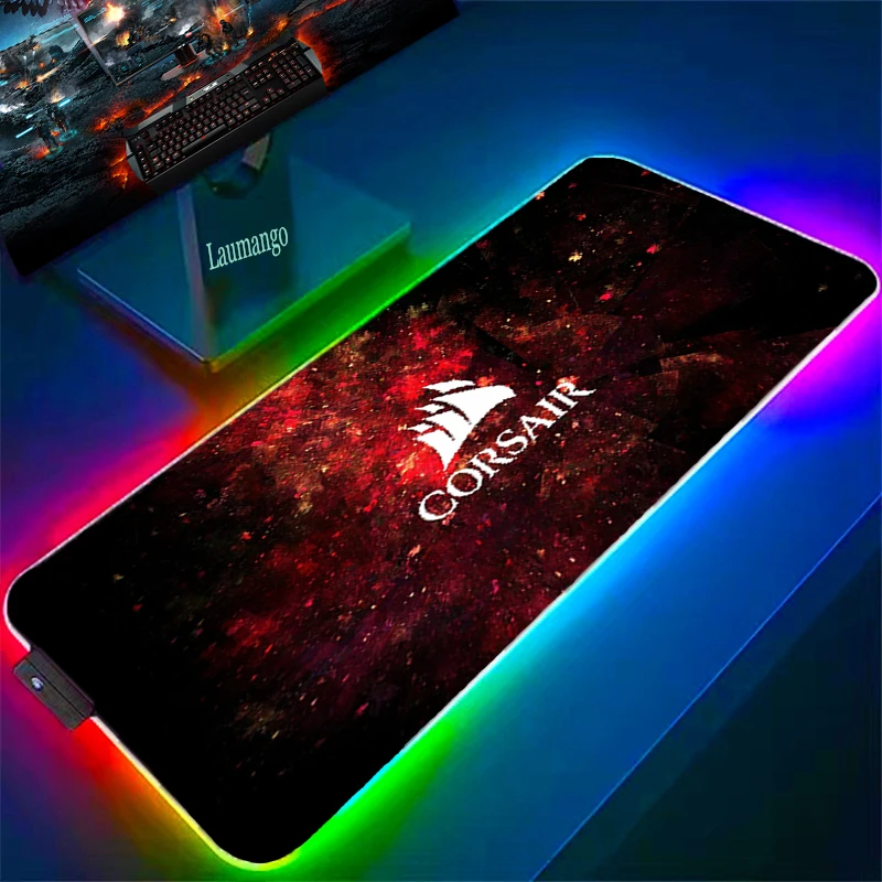 Corsair-Large-RGB-LED-Pc-Accessories-Desk-Mat-Gaming-Computer-Table ...