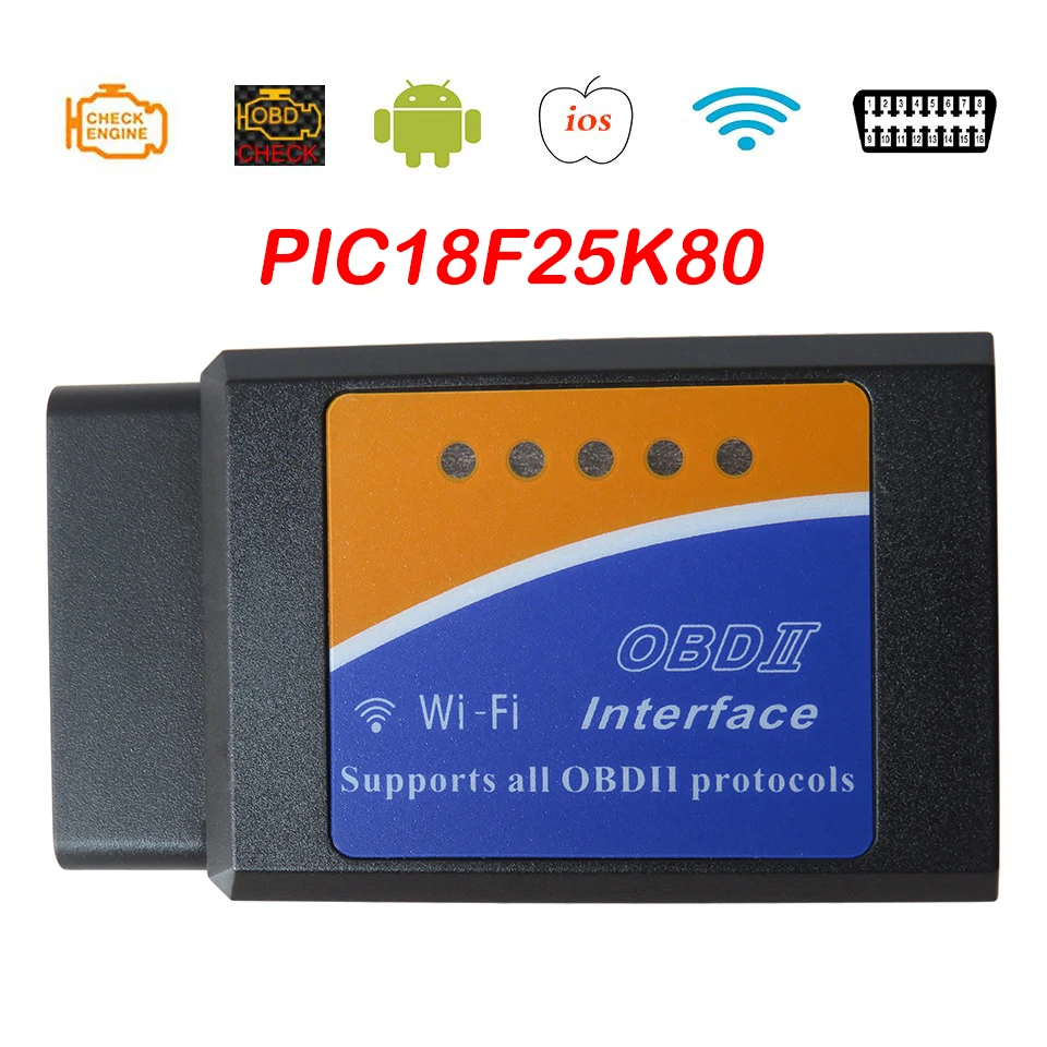 Pic18f25k80 Elm327 Wifi V1.5 Obd2 Scanner For Ios Car Code Reader Elm-327 Wi-fi V 1.5 Wi Fi Elm ...