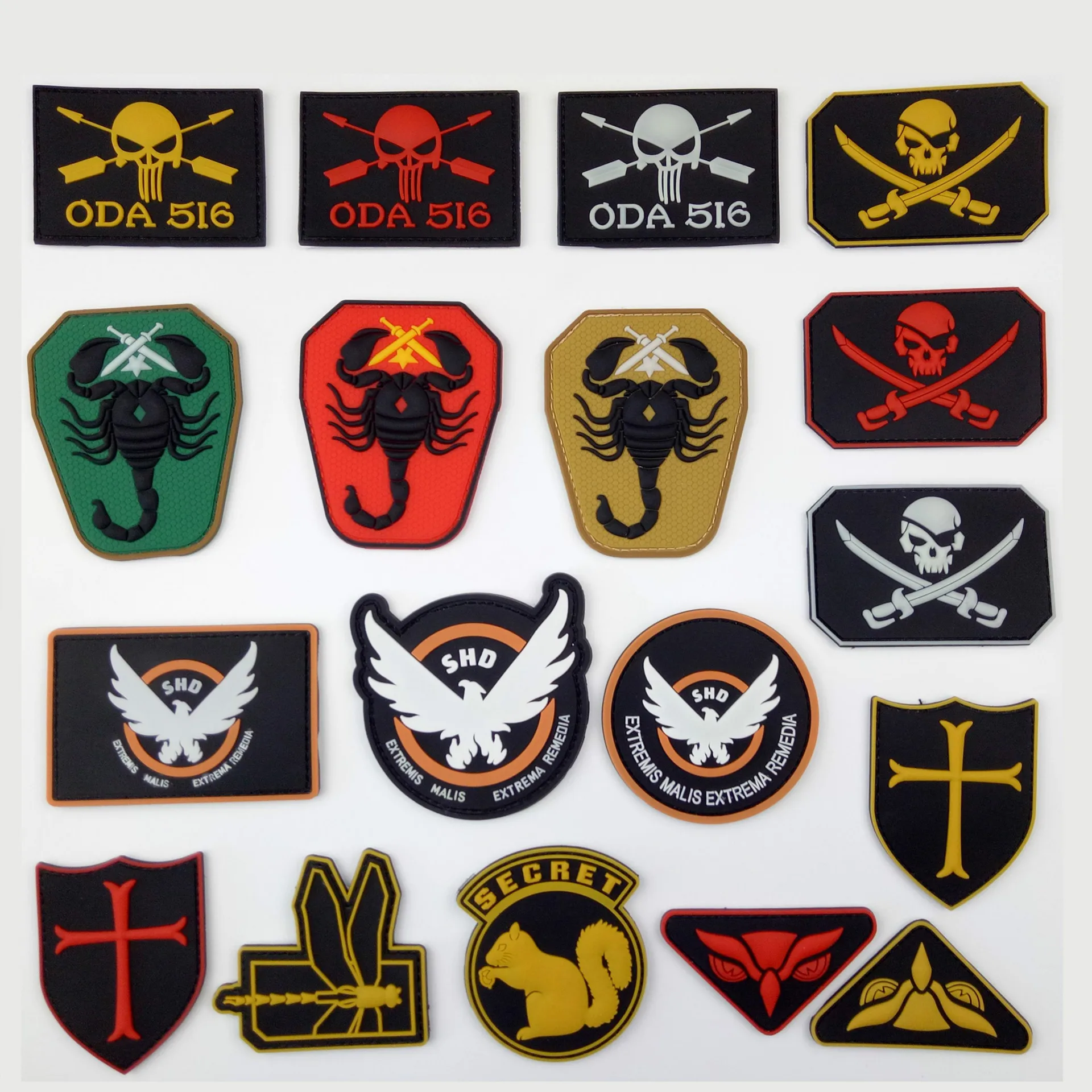 PVC-Gun-Scorpion-Wing-Patch-Bullets-Tactical-Military-Decorative ...