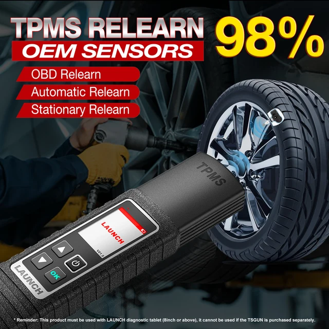 LAUNCH X431 TSGUN TPMS Tire Pressure Detector Handheld X-431 TSGUN Sensor Activator Learning ...