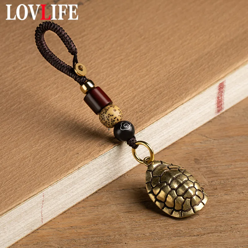 Handmade Lanyard Rope Brass Turtle Shell Pendants For Keychain Vintage ...